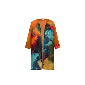 DHARA SHETH, DUBAI Abstract Printed Kimono Cover-up