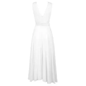 ALINA CERNATESCU Fiona Crinkled Cotton Midi Dress - White