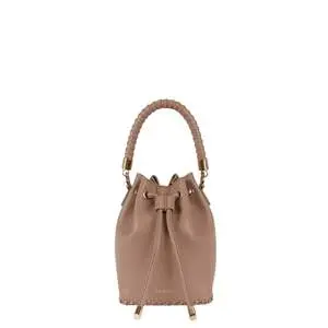 SAONARA BRAND Neutrals Mini Bucket Bag Moka Leather - Black