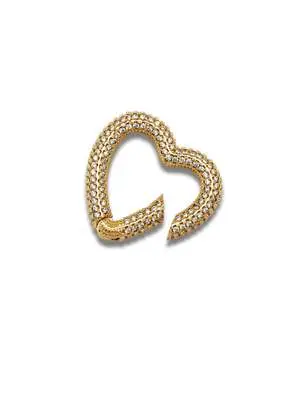 JAREDJAMIN Plated Heart Pavé Cubic Zirconia Clicker Clasp - Gold