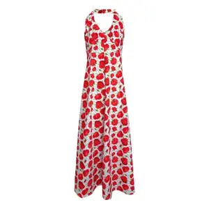 COUTURE TO YOUR DOOR Floral Rose Maxi Dress - Red/white