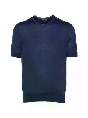 TOM FORD Fine-guage Short-sleeve T-shirt - Blue