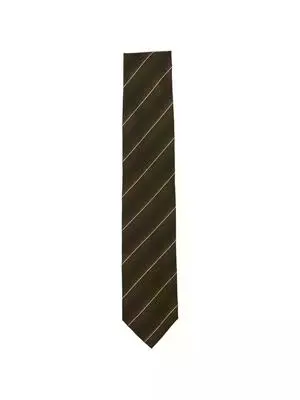 TOM FORD Striped Neck Tie - Brown
