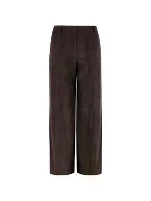 F.IT Corduroy Wide-leg Trousers - Brown