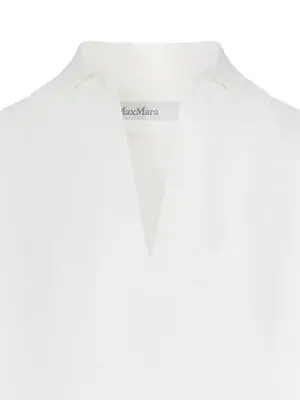 Max Mara Long Viscose Crepe Sweater - White