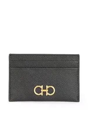 FERRAGAMO Gancini Card Holder - Black