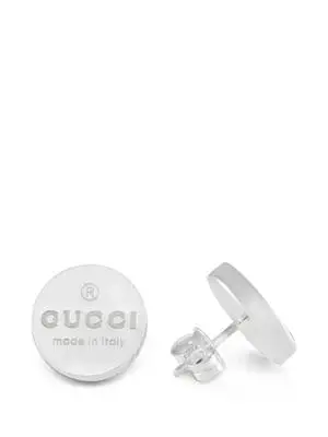 Gucci Trademark Disc Earrings - Silver