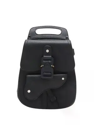 Dior 2019-2026 Saddle Leather Backpack - Black