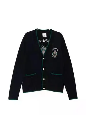 Casablanca Logo Embroidered Cardigan