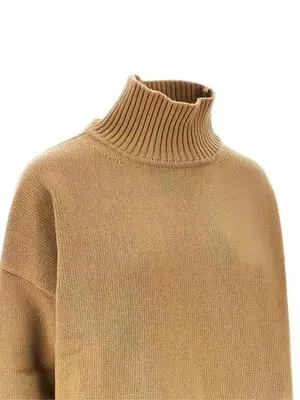 Max Mara High-neck Virgin-wool Sweater - Brown