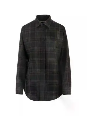 DARKPARK Check-pattern Button-down Shirt - Black