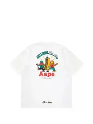 AAPE BY *A BATHING APE X Jun Oson Moonface T-shirt - White