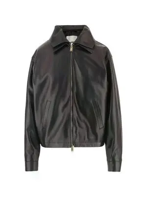 DARKPARK Zip-up Leather Jacket - Black
