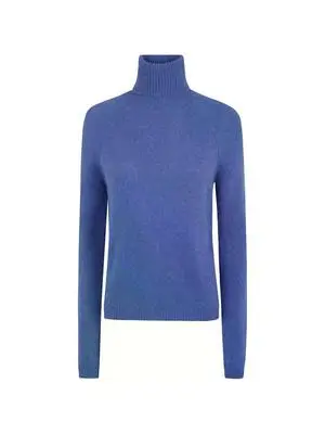 BASE Alpaca Roll Neck Sweater - Blue