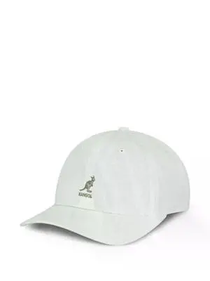 KANGOL Washed Baseball Cap With Logo Embroidery - White