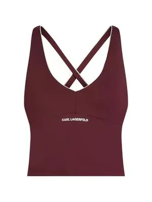 Karl Lagerfeld Contrast Piping Athleisure Tank Top