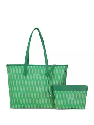 AU DEPART Geometric-pattern Jacquard Tote Bag - Green