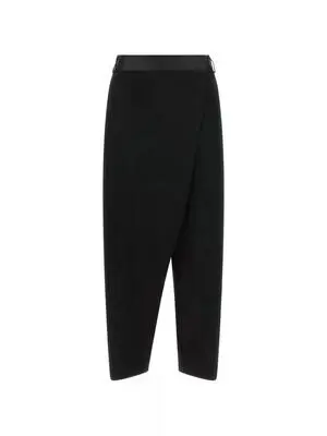 Alberto Biani Asymmetrical-panel Tapered Trousers - Black
