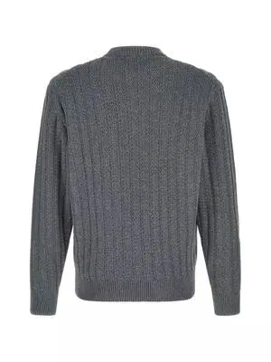 BOSS Textured-knit Cotton Sweater