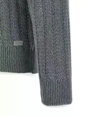 BOSS Textured-knit Cotton Sweater