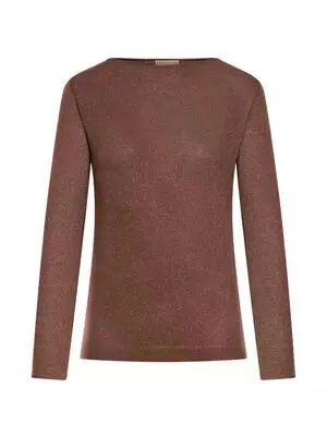Brunello Cucinelli Boat Neck Long Sleeve Top