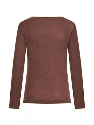 Brunello Cucinelli Boat Neck Long Sleeve Top