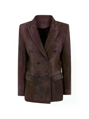 Seventy Double-breasted Suede Jacket