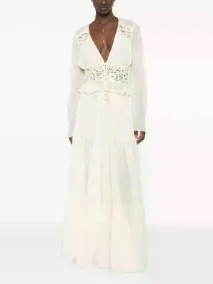 Arcina Ori Alessandra Tiered Maxi Skirt - Neutrals
