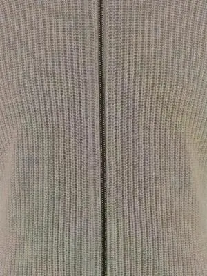 Tagliatore Ribbed-knit Zip-up Sweater