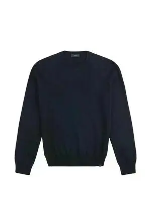 FAY Crew-neck Wool Sweater - Blue