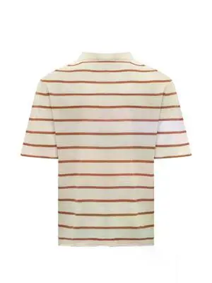 AMARANTO Striped Short-sleeve Sweater