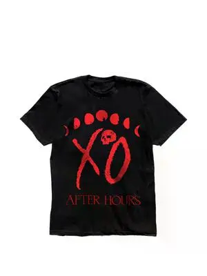 THE WEEKND Xo Moon Phase Logo-print T-shirt - Black