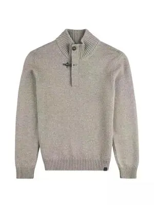 FAY Toggle-fastening Wool Sweater - Neutrals