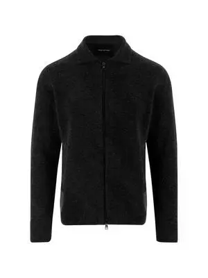 Tagliatore Zip-up Collared Jacket - Black