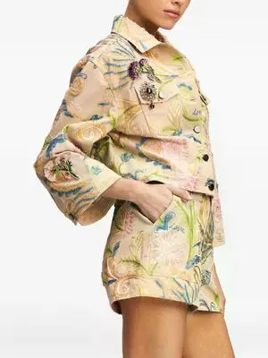 Cinq À Sept Addie Cropped Embroidered Jacket