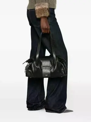 JIMMY CHOO Bar Filo Leather Shoulder Bag - Black