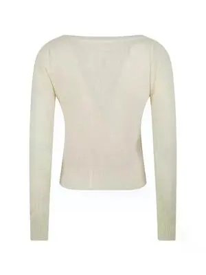 Ermanno Scervino Scoop Neck Pointelle Knit Sweater