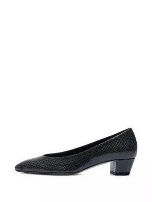 AeydĒ Helia Leather Heeled Pumps - Green