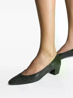 AeydĒ Helia Leather Heeled Pumps