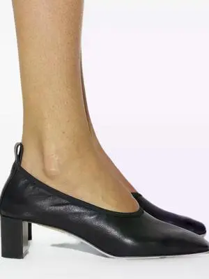 AeydĒ Narissa Leather Heeled Pumps - Black
