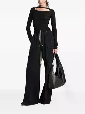 Rick Owens Cut-out Ribbed-trim Top