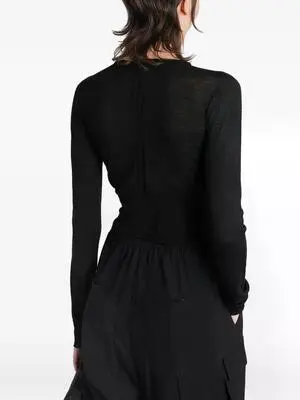 Rick Owens Cut-out Ribbed-trim Top