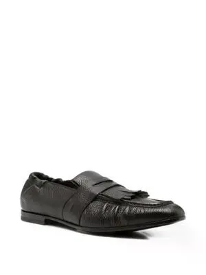 SPINA Fringed Detail Loafers - Brown