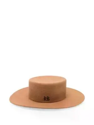 Ruslan Baginskiy Wool Felt Canotier Hat - Neutrals