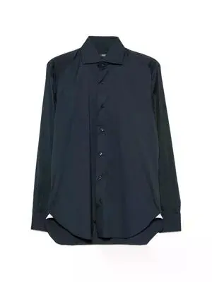 BARBA NAPOLI Point-collar Button-down Shirt - Blue