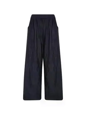 MARIA CALDERARA Crinkled-effect Palazzo Pants - Blue