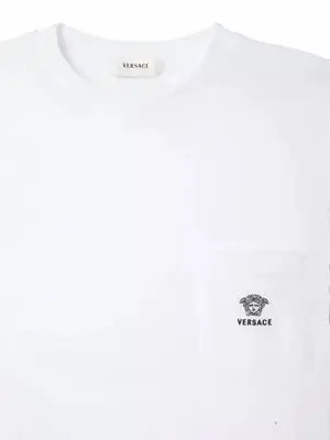Versace Embroidered Cotton-jersey T-shirt