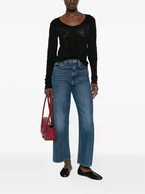 Pinko Lace-panelled Wool Button-up Sweater
