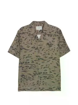 Carhartt Work In Progress Travon Embroidered-logo Shirt - Green