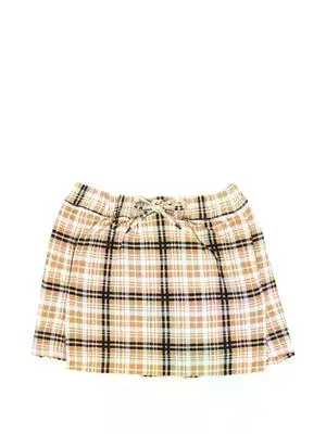 VIVIENNE WESTWOOD Check-pattern Pleated Skirt - Neutrals